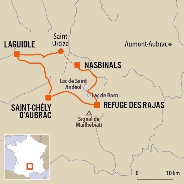 Tour de l'Aubrac, court séjour itinérant en randonnée